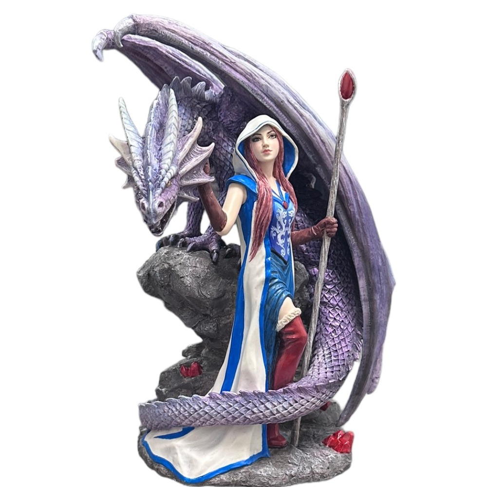 New New: Anne Stokes Dragon Mage (Nemesis Now, 24cm) - Own4Less